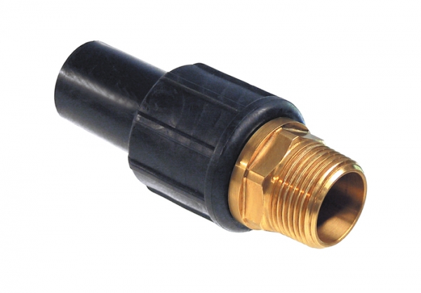 3626 – Brass to PE transition fitting male threaded - Unidelta